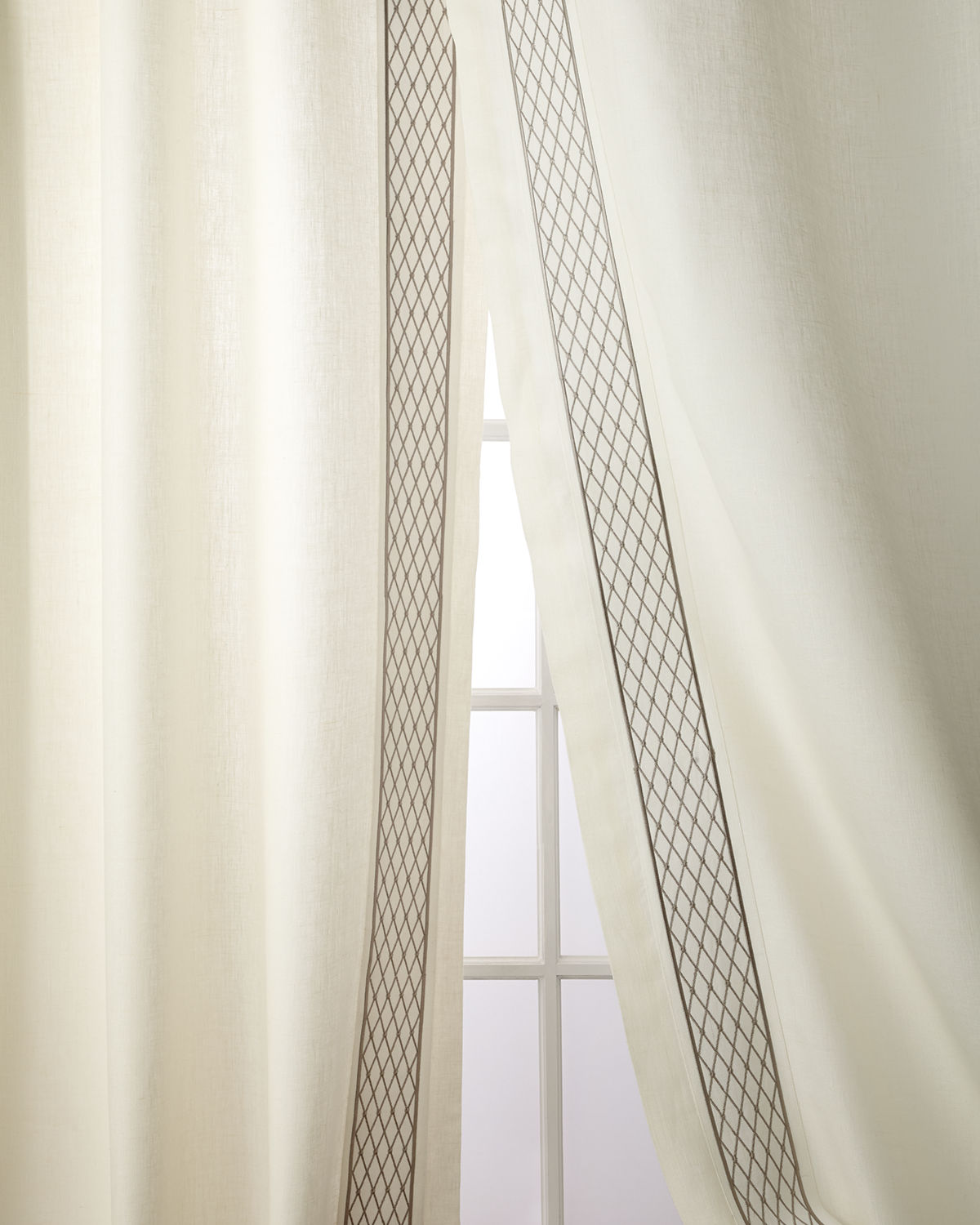 Ambrosia Natural 100% Linen Lined Drapes (Pair) – Number One Textiles