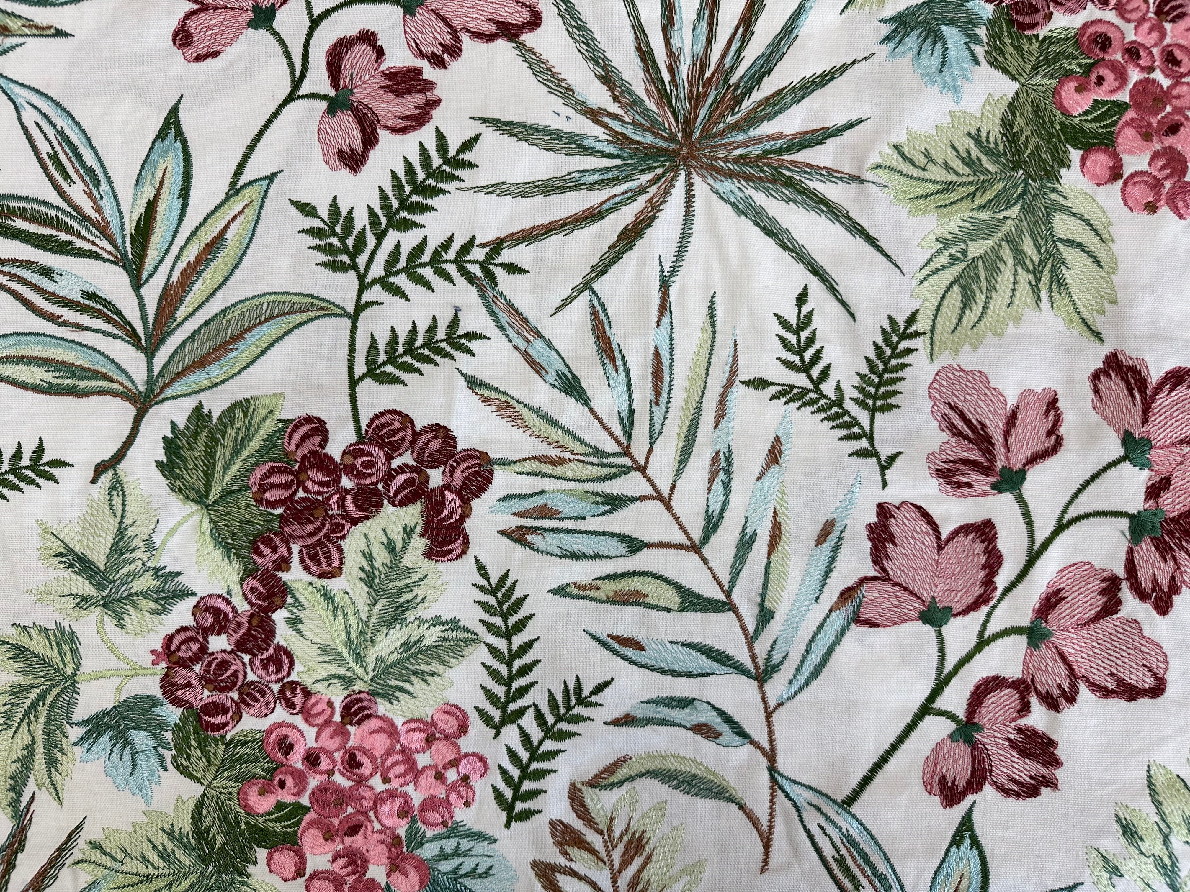 Atria Green 100% Cotton Embroidery – Number One Textiles